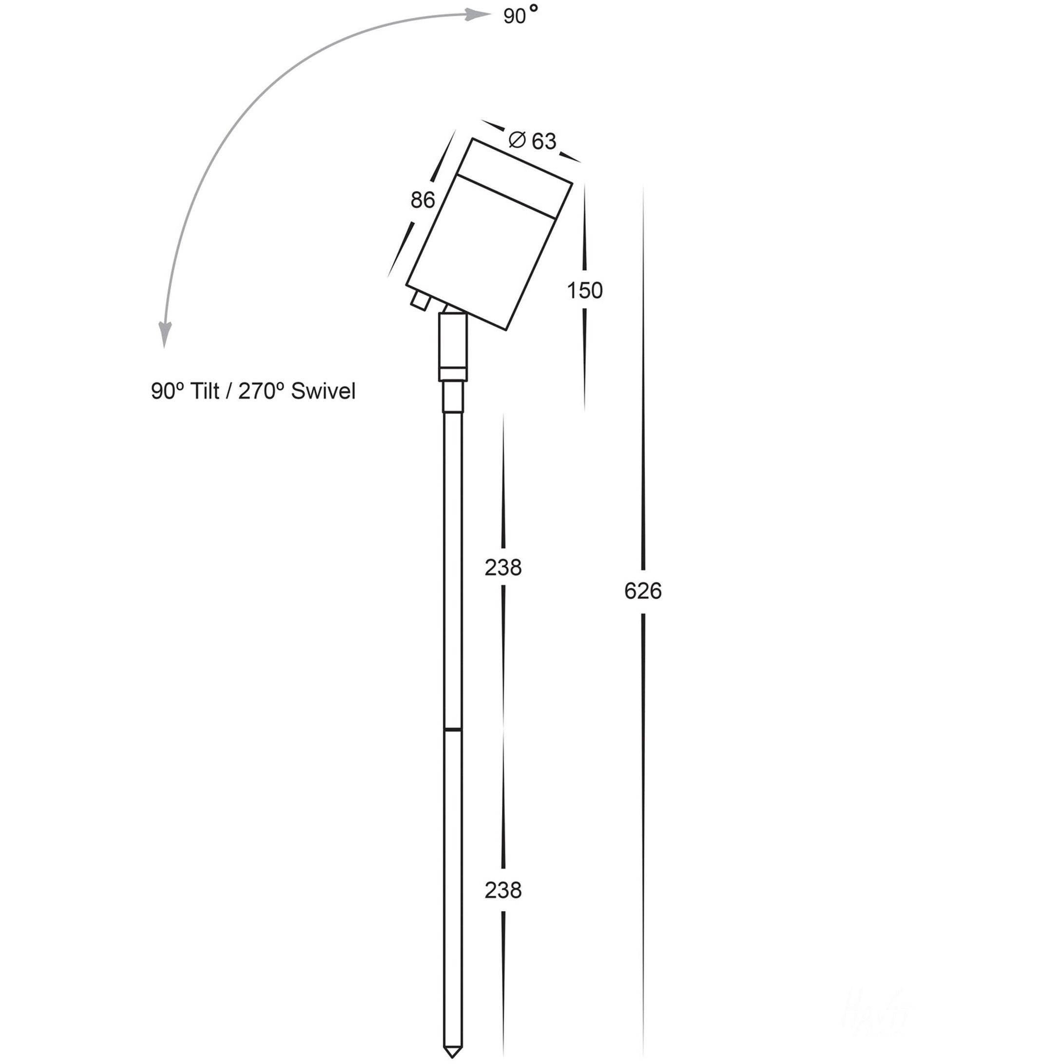 Pointe Black TRI Colour LED Garden Spike Light – In Focus Luminations